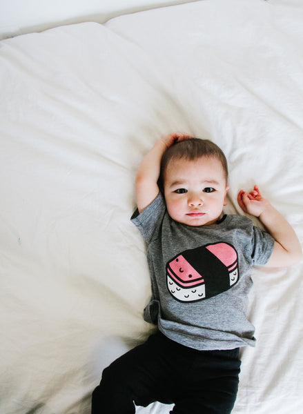 Kawaii Spam Musubi Baby + Kids + Adult Graphic Tee – Mochi Kids