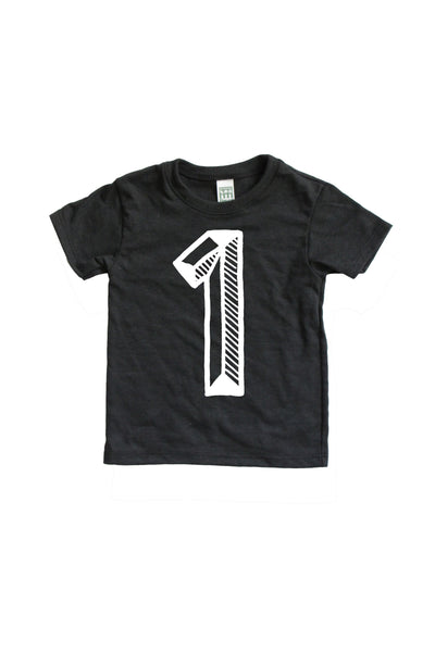 Number Tee Black Graphic Tee (Numbers 1-10) – Mochi Kids