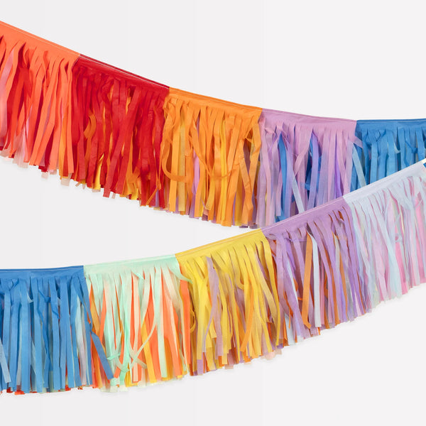 Bright Tissue Paper Fringe Garland by Meri Meri – Mochi Kids