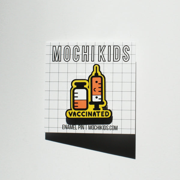 SALE Kawaii Vaccinated Enamel Pin – Mochi Kids