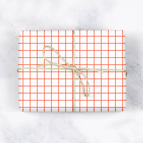 Graph Paper Grid Gift Wrap - 3 Sheets by MellowWorks – Mochi Kids